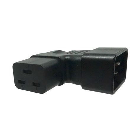 Right Angle Iec C19 To Iec C20 Plug Adapter