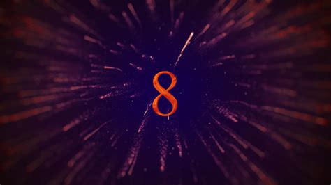 New Year Glowing Countdown Timer From 10 To 0 Seconds Animation
