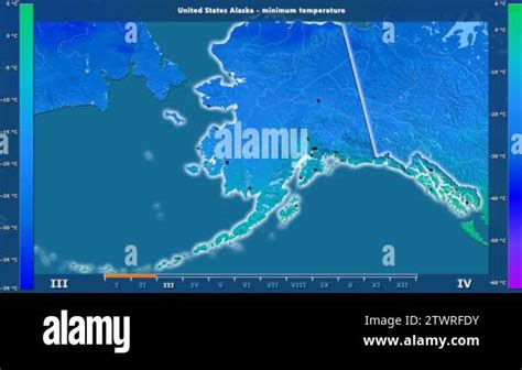 Minimum Temperature By Month In The United States Alaska Area With Animated Legend English