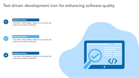 Test Driven Development Icon For Enhancing Software Quality Ppt