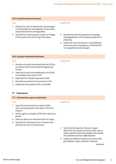 Igcse Biology 0610 Syllabus For The Year 2023 2025 Pdf