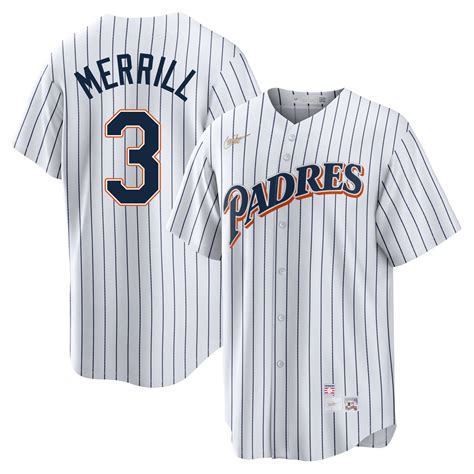 Jackson Merrill San Diego Padres 1998 White Cooperstown Jersey