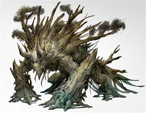 Kekai Kotaki Tree Monster Creature Concept Art Fantasy Creatures Art