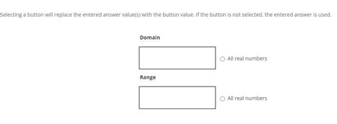 Solved Step 2 Of 2 Determine The Domain And Range Of The