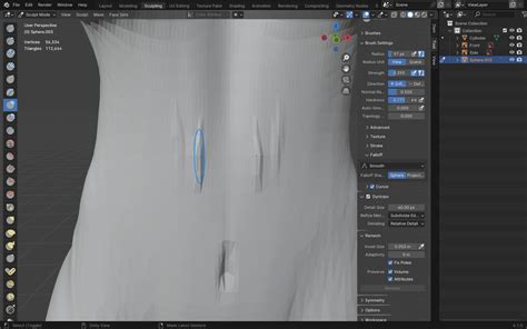 Sculpting Why Circle Signifying Brush In Sculp Mode Isnt Round Blender Stack Exchange