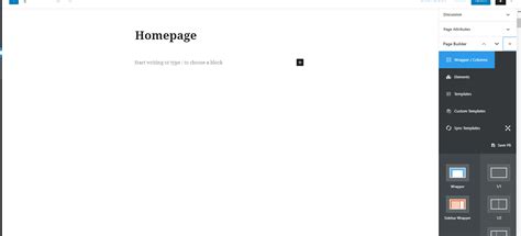 wordpress edit page page builder moved to the side stack overflow