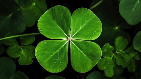 굵은 검정색 배경에 고화질 네잎 클로버 배경 화면 설정 설정 배경 잎 벽지 배경 굵은 배경 이미지 Hd 설정 잎 벽지 굵은 배경 사진 무료 다운로드 Lovepik