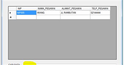 Vb Net Membuat Form Pencarian Data Pada Datagridview ~ Belajar
