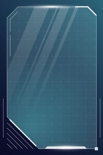 Hud 디지털 미래형 사용자 인터페이스 수직 사각형 프레임 공상 과학 하이테크 화면입니다 게임 Ui 메뉴 터치 기술 홀로그램 대시보드 패널 사이버 공간 헤드업 디스플레이