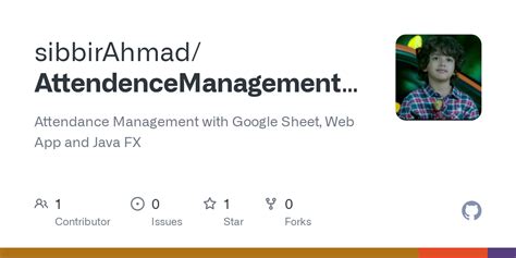 GitHub SibbirAhmad AttendenceManagementJavaFX Attendance Management With Google Sheet Web