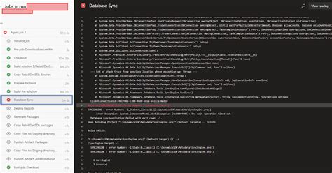 Axd365 Technical Blog D365 Finance Vsts Azure Devops Db Sync Fails Error Syncengine00