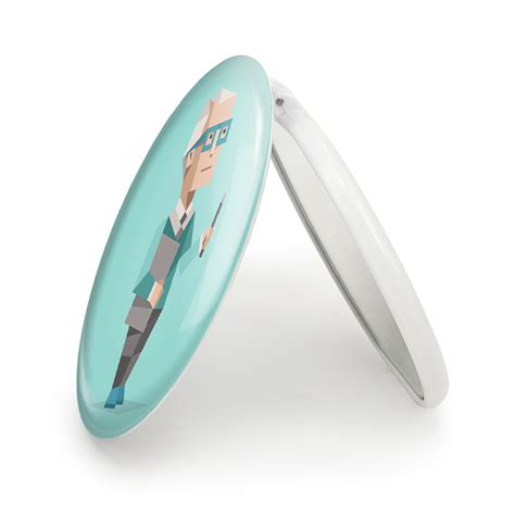 قیمت و خرید آینه جیبی خندالو طرح تایپ شخصیتی بازپرس Istj مدل تاشو کد 7715