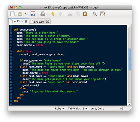 Testhead Exercise 35 Branches And Functions Learn Ruby The Hard Way