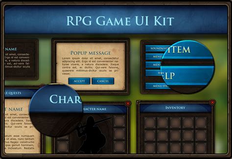Dark Fantasy Rpg Ui Semilistnik