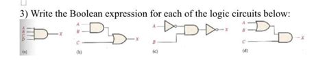 Solved Write The Boolean Expression For Each Of The Logic Chegg