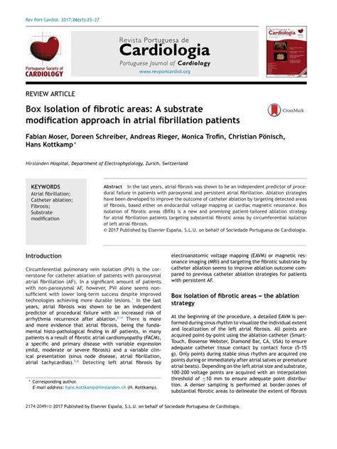 Pdf Box Isolation Of Fibrotic Areas A Substrate Modification Approach In Atrial Fibrillation