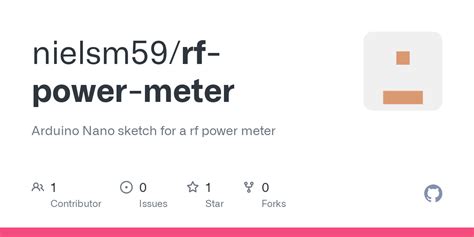 Github Nielsm59 Rf Power Meter Arduino Nano Sketch For A Rf Power Meter