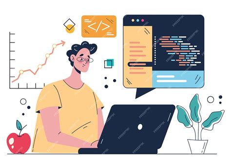 Premium Vector Software Code Program Business Developer Code Web Site