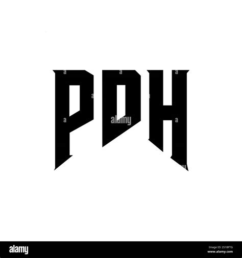 Pdh Letter Logo Design For Technology Company Pdh Logo Design Black