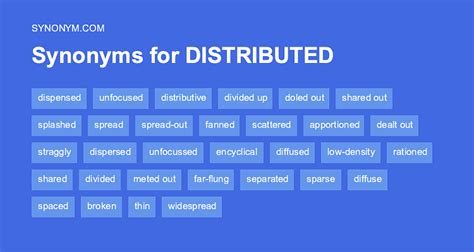 Another Word For Distributed Synonyms And Antonyms