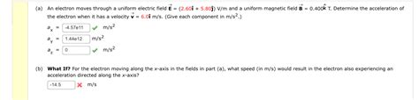 Solved A ﻿an Electron Moves Through A Uniform Electric