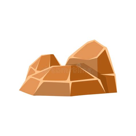 Natural Mineral Rocks Resource With Mining And Metal Extraction Hexagonal Shape Picture Vector