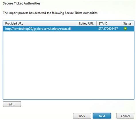 Import Netscaler Gateway Configuration In To Storefront
