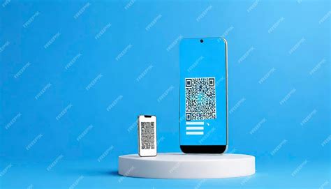 Premium Photo Silver Mobile Phone Or Smartphone With Stage Podium Empty Barcode Qr Code
