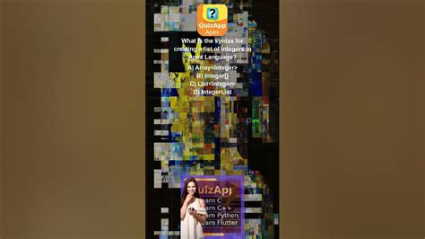 Apex What Is The Syntax For Creating A List Of Integers In Apex Language Youtube