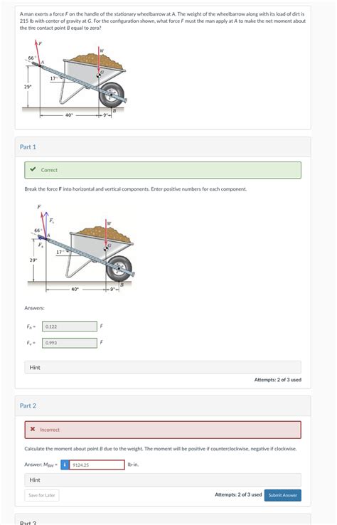 Solved A Man Exerts A Force F On The Handle Of The Chegg