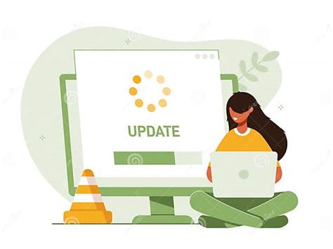 System Or Web Application Upgrade Procedure Concept Of Software Version Update Or Renewal