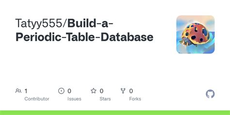 GitHub Tatyy Build A Periodic Table Database