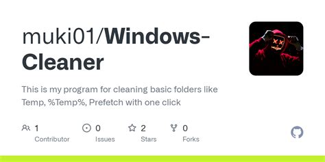 Github Muki01windows Cleaner This Is Program For Cleaning Basic Folders Like Temp Temp
