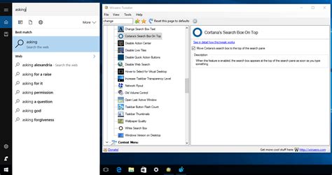Enable Cortana Search Box On Top In Windows 10
