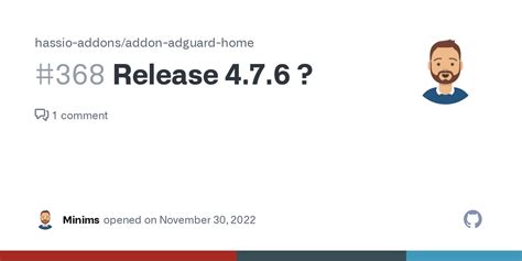 Release 476 · Issue 368 · Hassio Addonsaddon Adguard Home · Github