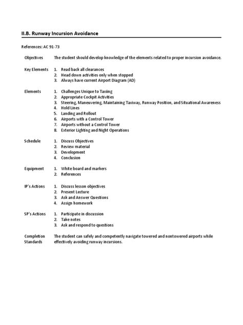 02b Runway Incursion Avoidance Pdf Air Traffic Control Airport