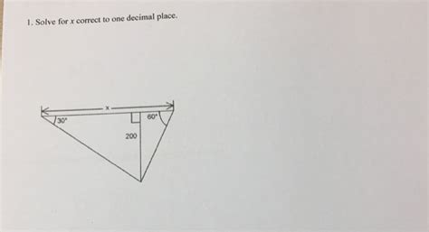 Solved Solve For X Correct To One Decimal Place Chegg Com