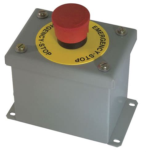 GE Push Button Control Station 1NC Emergency Stop Push Button With Mushroom Head 29YK54 GE