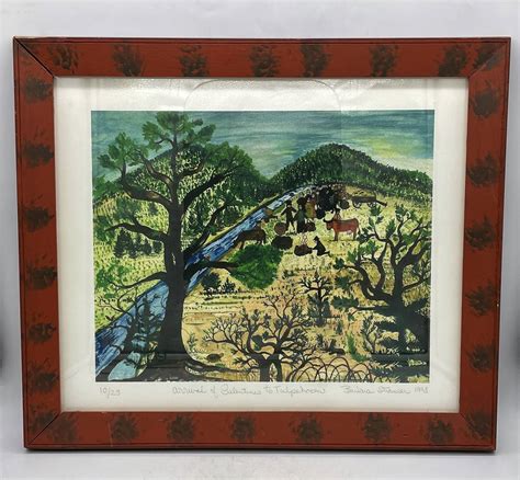 1998 Barbara Strawser Framed Folk Art Auction