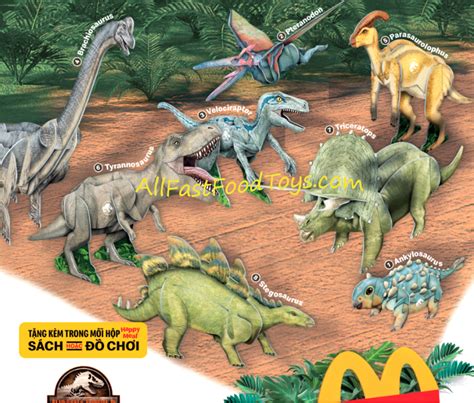 Mcdonalds Camp Cretaceous Happy Meal Toys Complete Set Of 8 Toy