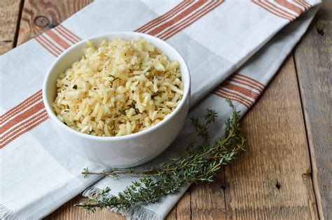 Parsnip Rice With Fresh Thyme Sage