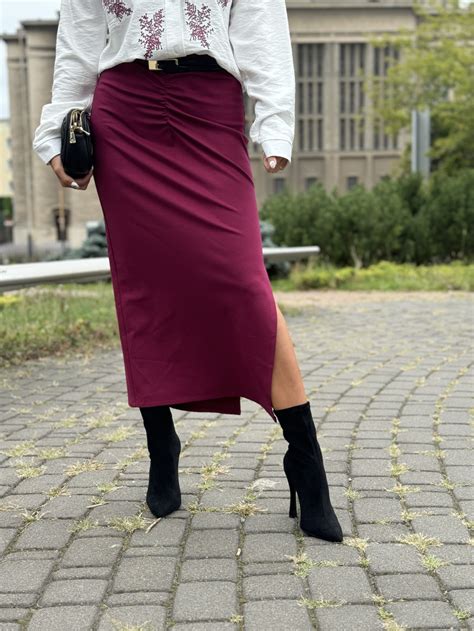 SpÓdnica Ruby Bordo Marso Planeta Stylu