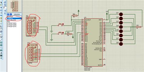 4、proteus仿真stm32串口通信，发送数据控制led流水灯的启动和停止proteus 串口中断点亮led Csdn博客