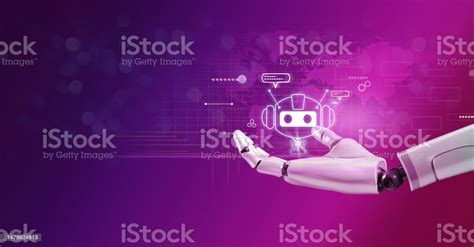 Ai 인공 지능과의 챗봇 채팅 기술 스마트 로봇 Ai를 이용한 로봇 가상현실에 대한 스톡 사진 및 기타 이미지 가상현실 개념 개념과 주제 Istock