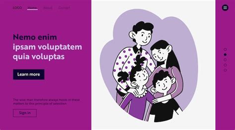 Retrato De Familia Feliz Vector Premium