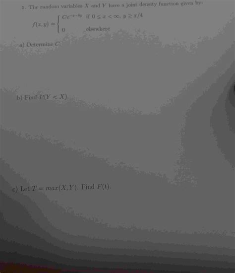Solved The Random Variables X ﻿and Y ﻿have A Joint Density