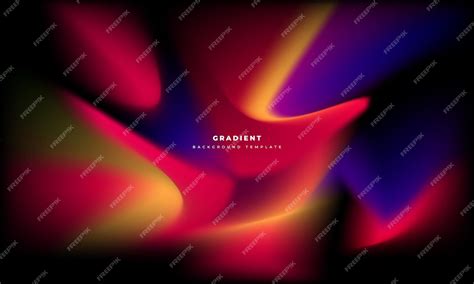 Premium Vector Colorful Gradient Mesh Background Template Copy Space Fluid Colour Background