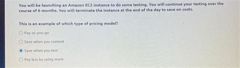 Solved You Will Be Launching An Amazon Ec2 Instance To Do