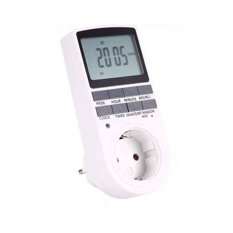 Digital Weekly Programmable Electrical Wall Plug In Power Socket Timer Switch Outlet Time Clock