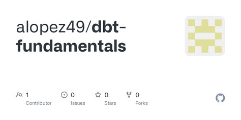 Github Alopez49dbt Fundamentals